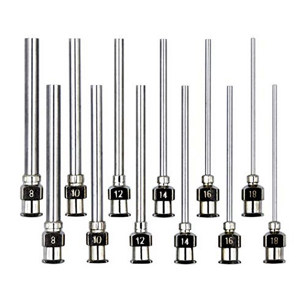 12 Pack Dispensing Needle Set, 1.97inch Stainless Steel Blunt Tip Luer ...