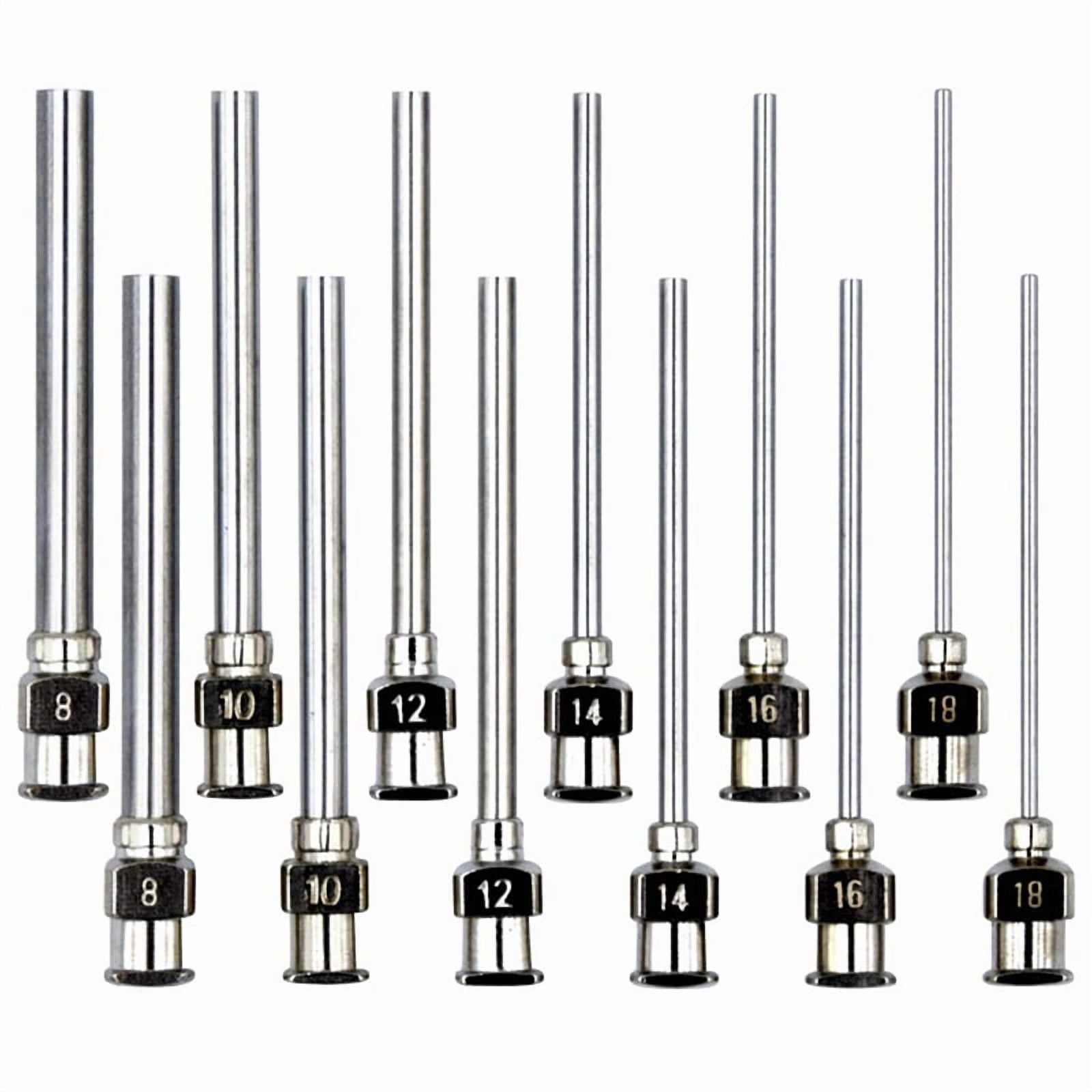 12 Pack Dispensing Needle Set, 1.97inch Stainless Steel Blunt Tip Luer ...
