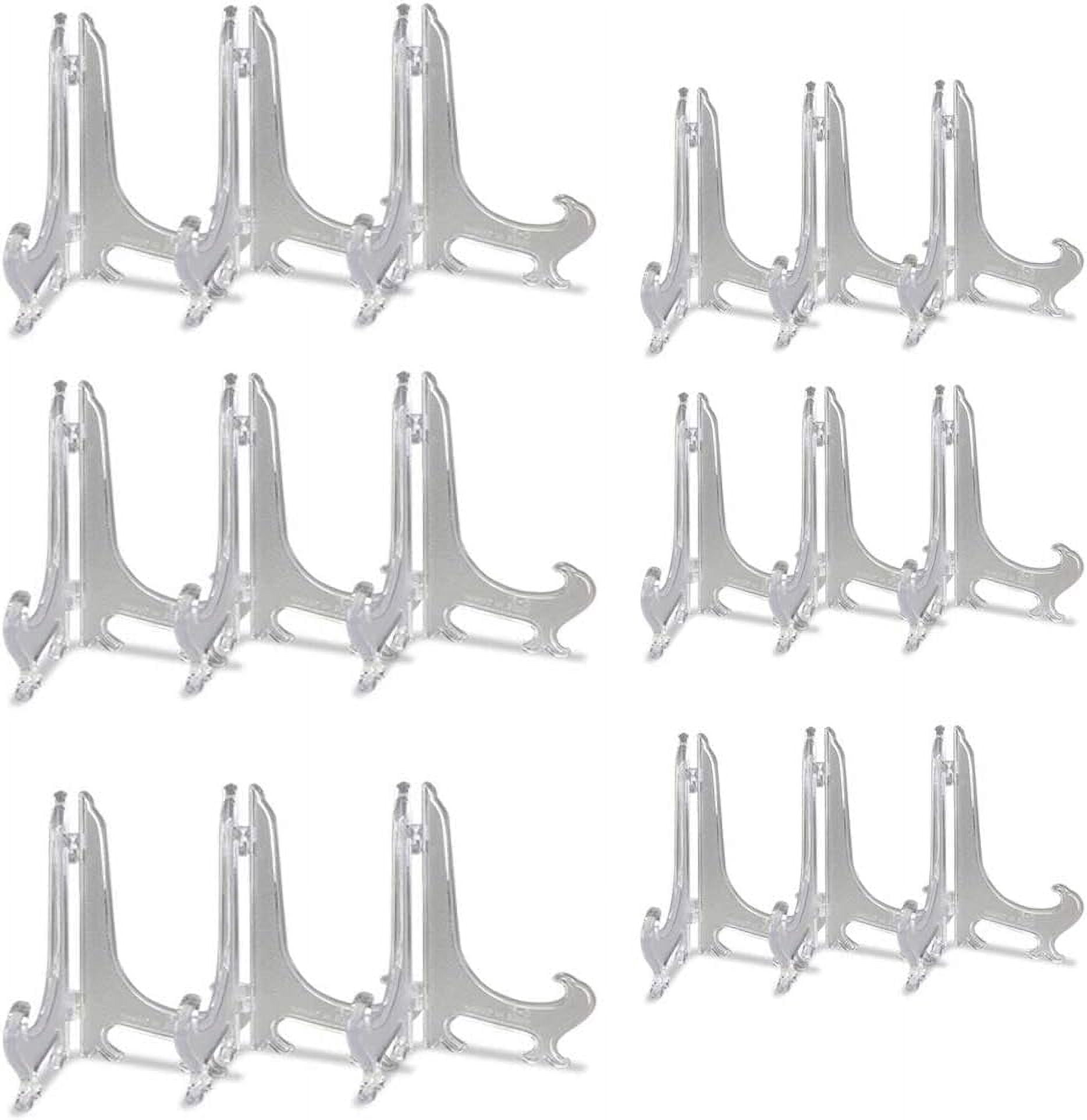12 Pack Display Stand Easels Plate Picture Holder Photo Frame Frosted ...