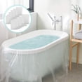 12 Pack Disposable Bathtub Cover Liner, Large Bathtub Liner Plastic Bag ...