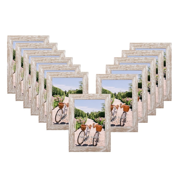HORLIMER 12 Pack Rustic 5x7 Wooden Grain Photo Frames for Wall or ...