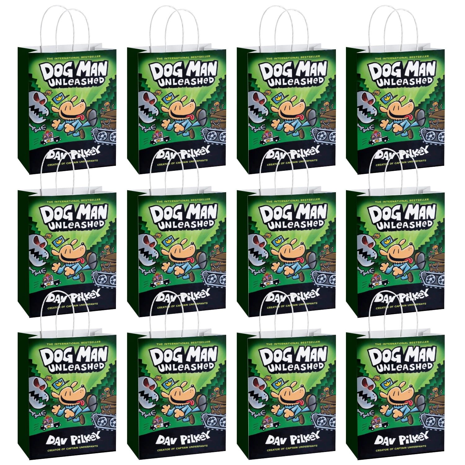 12 Pack Dog Man Party Gift Bags Party Decorations, Birthday Party ...