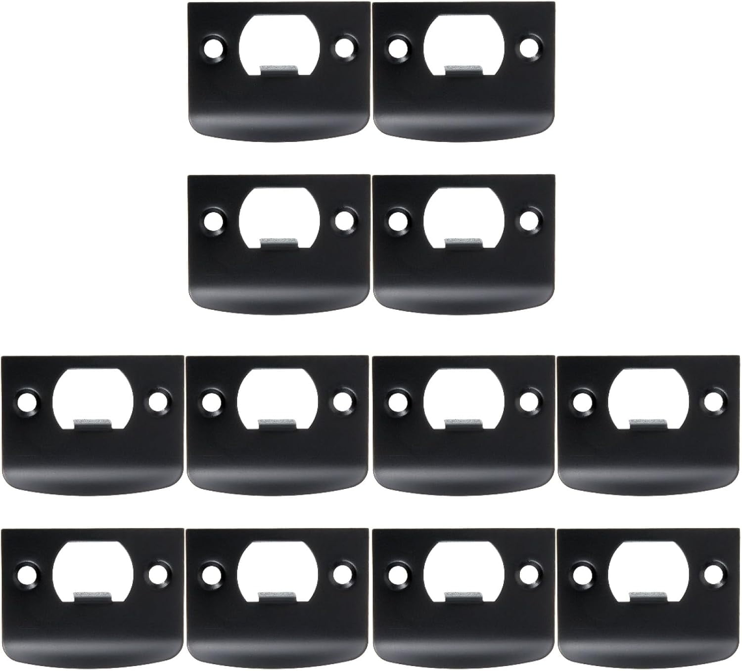 12 Pack Door Strike Plate, Full Lip Round Corner Deadbolt Strike Plate ...