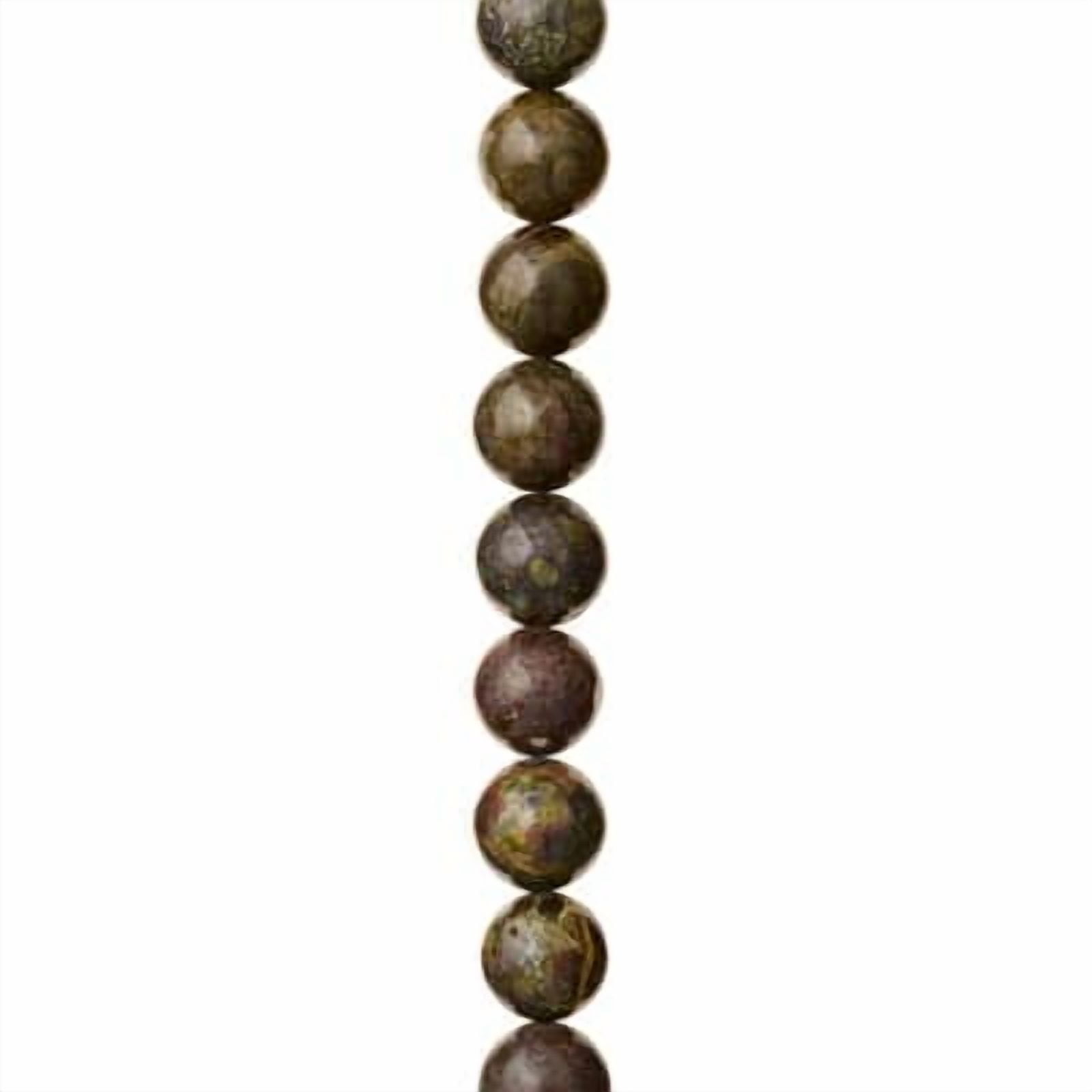 12 Pack: Dragon Blood Round Beads by Bead Landing™ - 10mm - Walmart.com