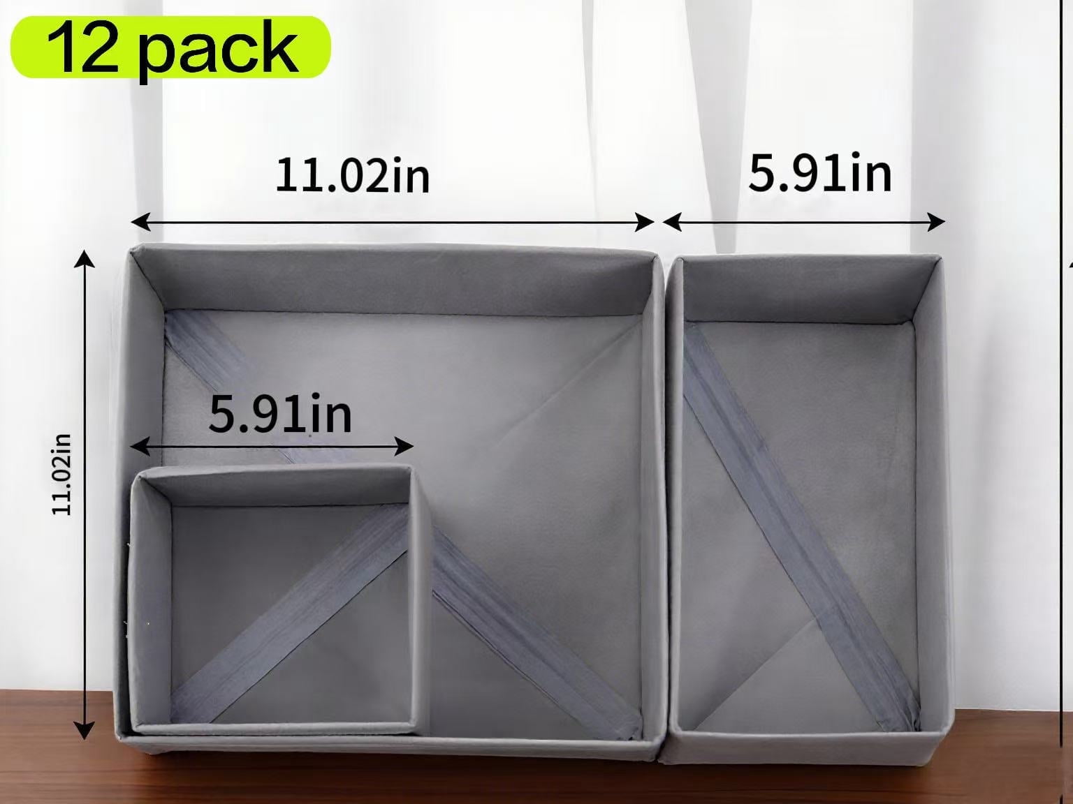 NEWJOEY Closet Drawer Organizers 12 Pack, Foldable Storage Bins with ...