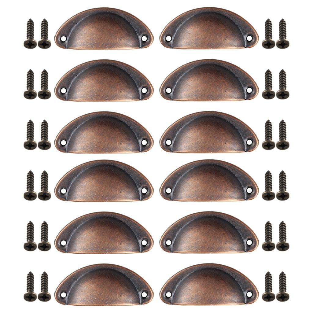 12 Pack Drawer Pulls Flat Black Cup Pulls Kitchen Handles Drawer ...