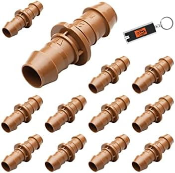 12 Pack Drip Line Irrigation Fittings for 1/2” Drip Line Hose Tubing ...