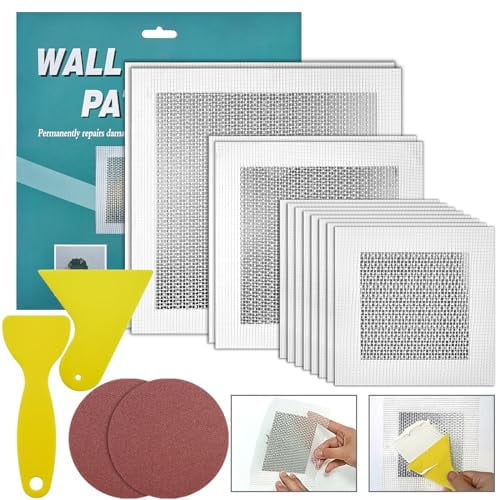 12 Pack Drywall Repair Kit, 4/6/8 Inch Aluminum Fiber Mesh Dry Wall ...