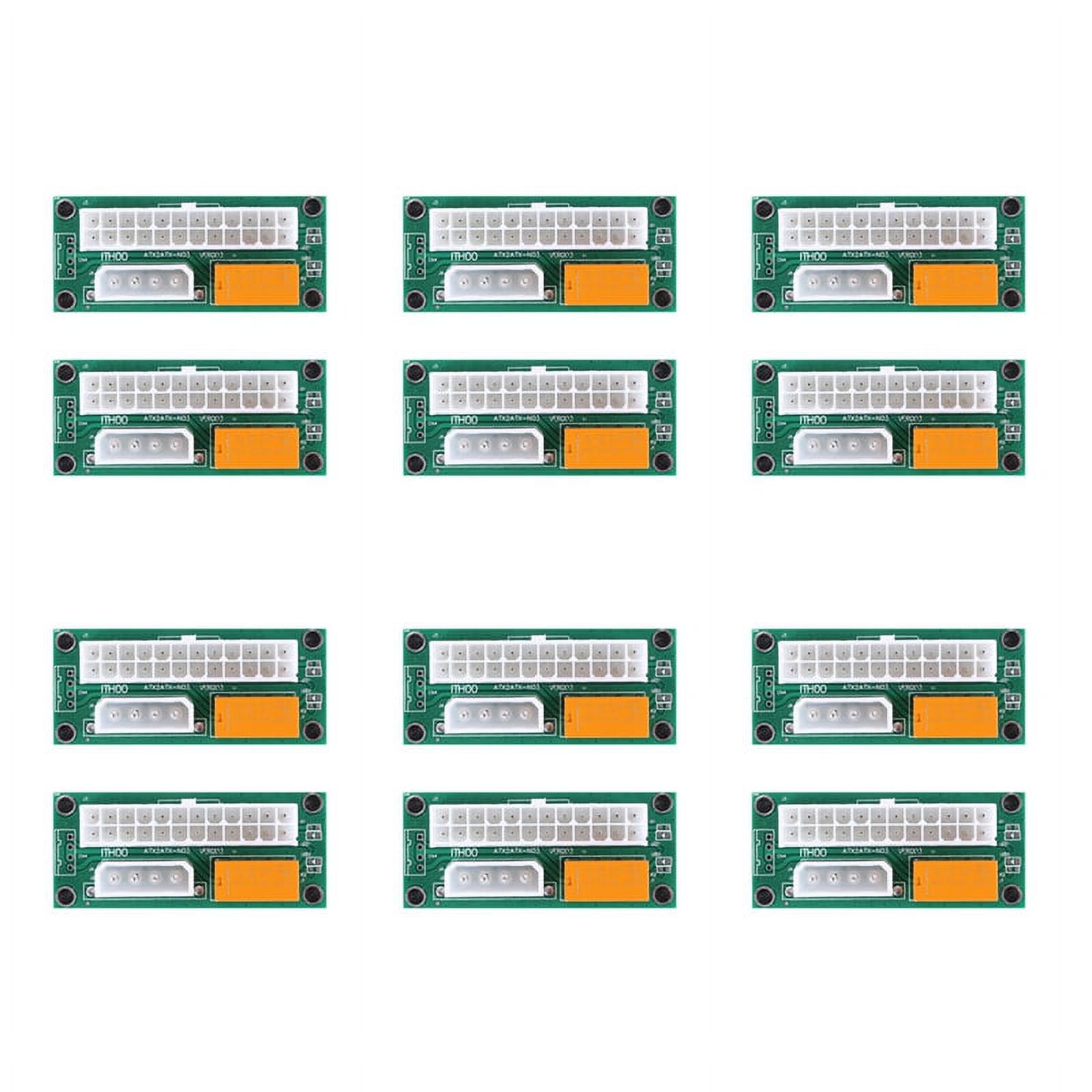 12 Pack Dual PSU Multiple Power Supply Adapter,Add2Psu ATX 24 Pin to ...