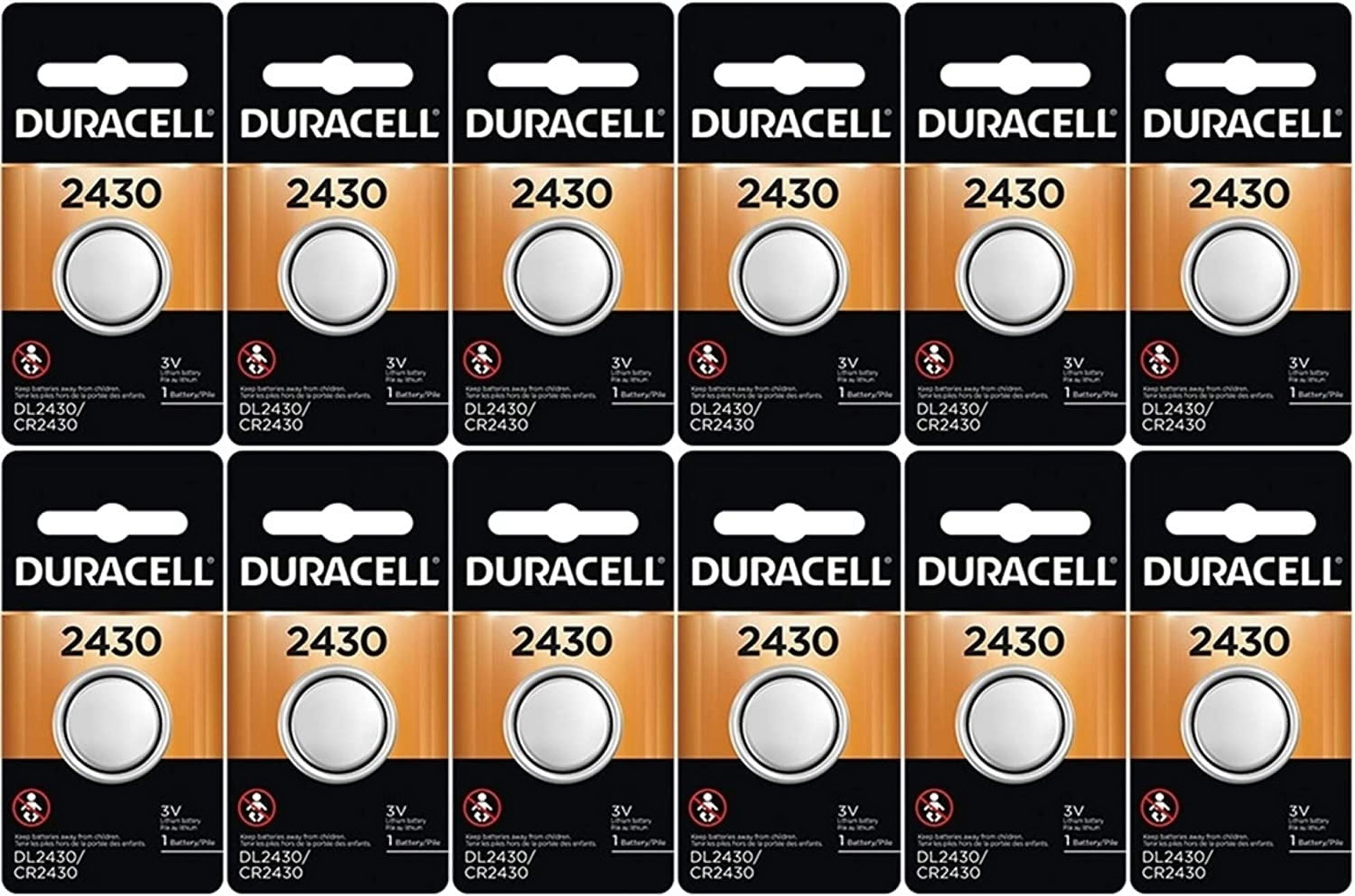 12-Pack Duracell 2430 Batteries 3.0 Volt Lithium Coin Button - Walmart.com