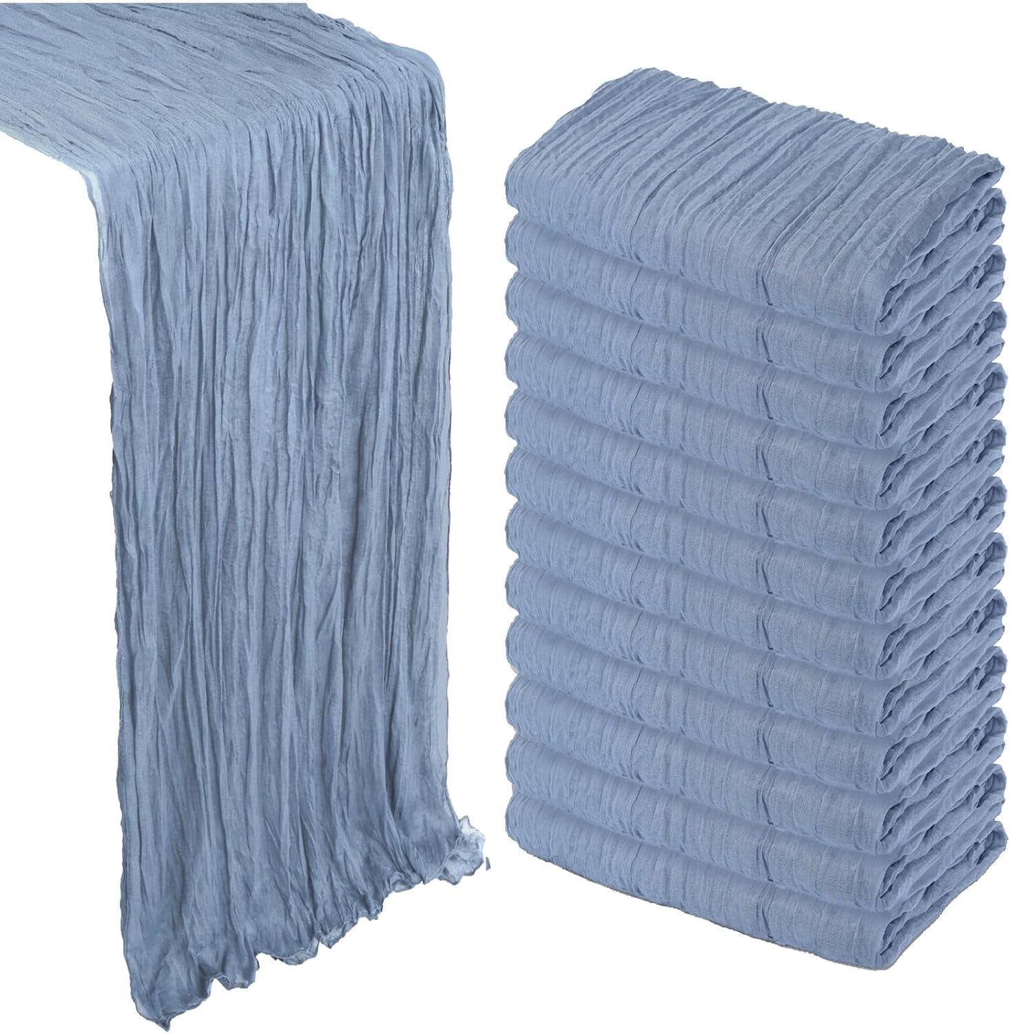 12 Pack Dusty Blue Cheesecloth Table Runner 10Ft Gauze Cheese Cloth ...
