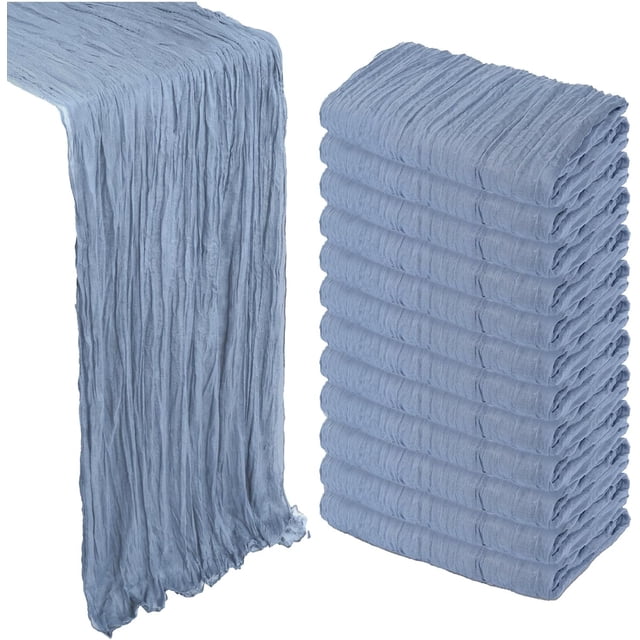12 Pack Dusty Blue Cheesecloth Table Runner 10Ft Gauze Cheese Cloth ...
