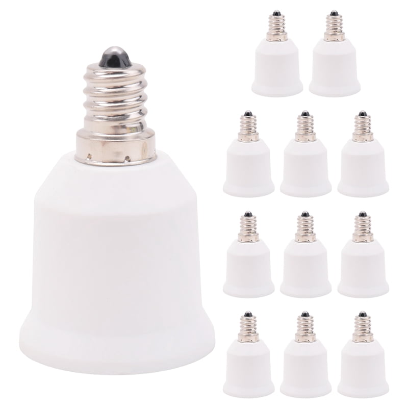 12 Pack E12 to E26 Adapter Light Socket Medium Base E27 Converter ...