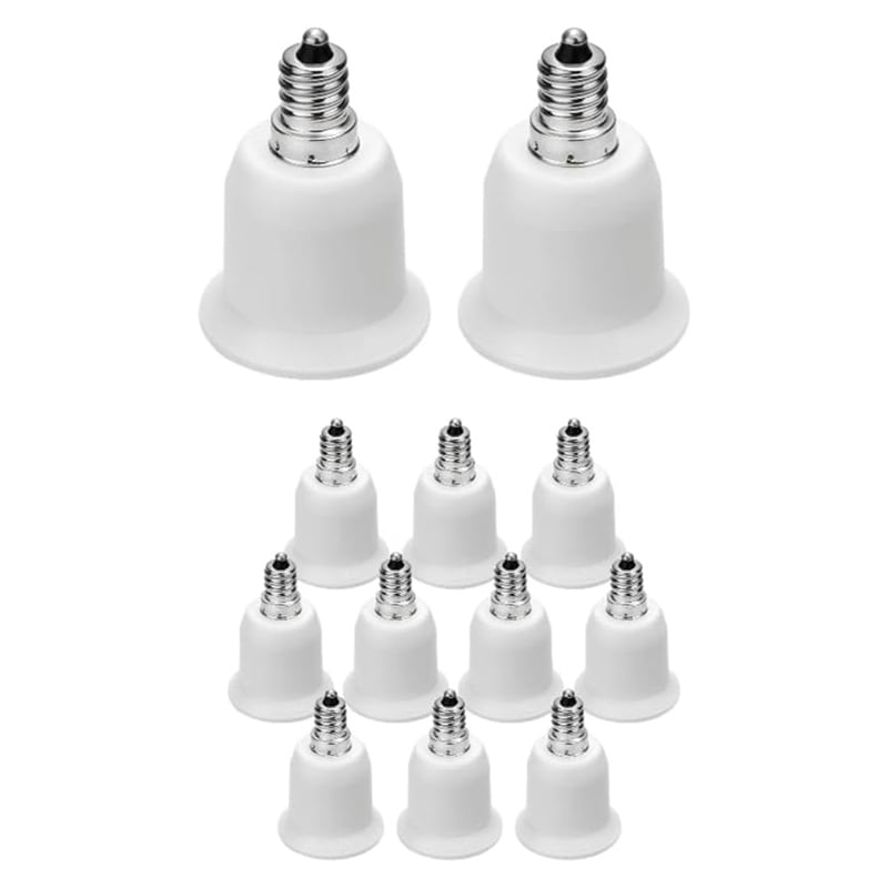 12 Pack E12 to E26 Adapter Light Socket Medium Base E27 Converter ...