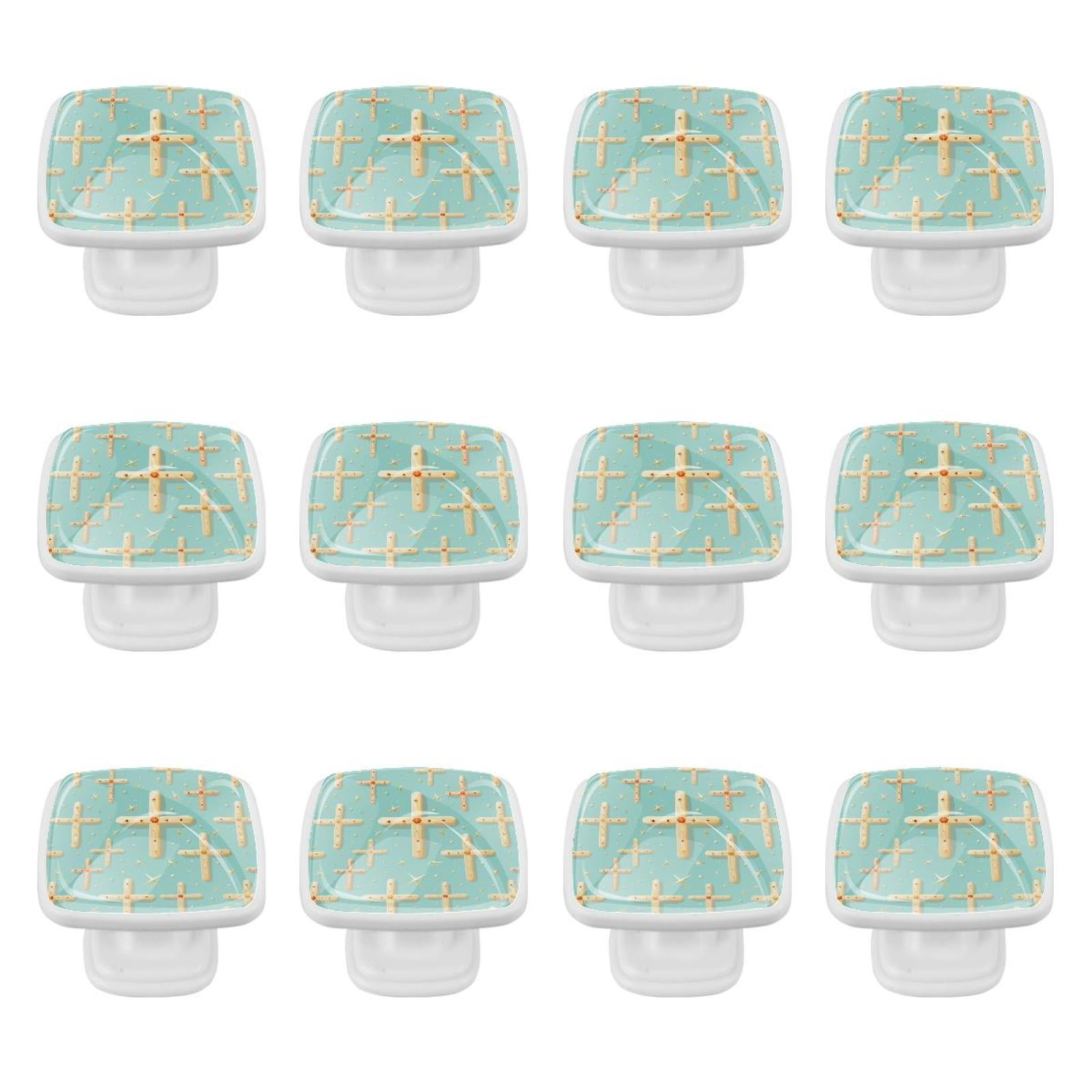 12 Pack Easter Cross Square Cabinet Knobs Kitchen Cabinet Pulls ...