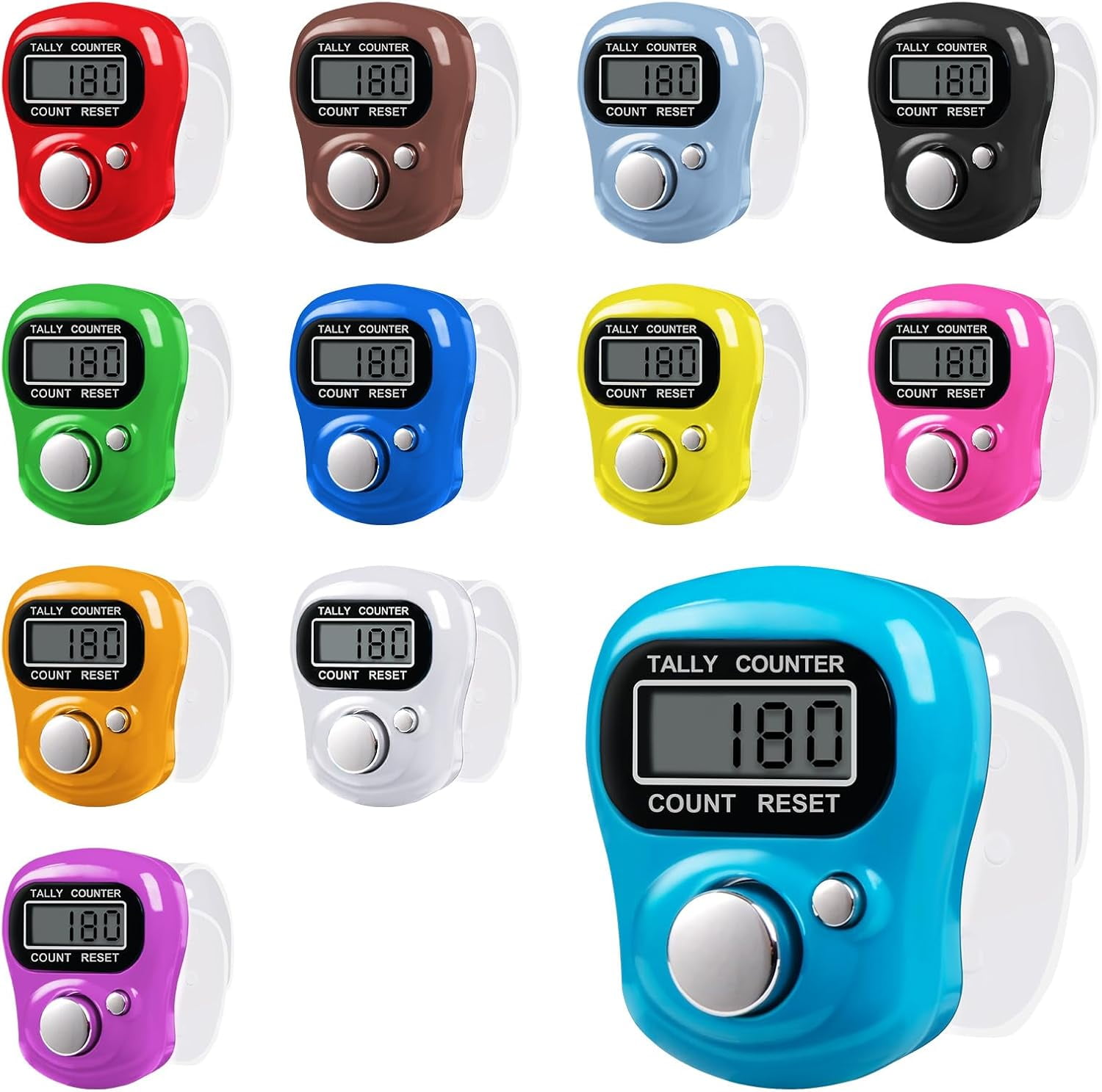 12 Pack Electronic Finger Counter, 5 Digit LCD Electronic Digital ...