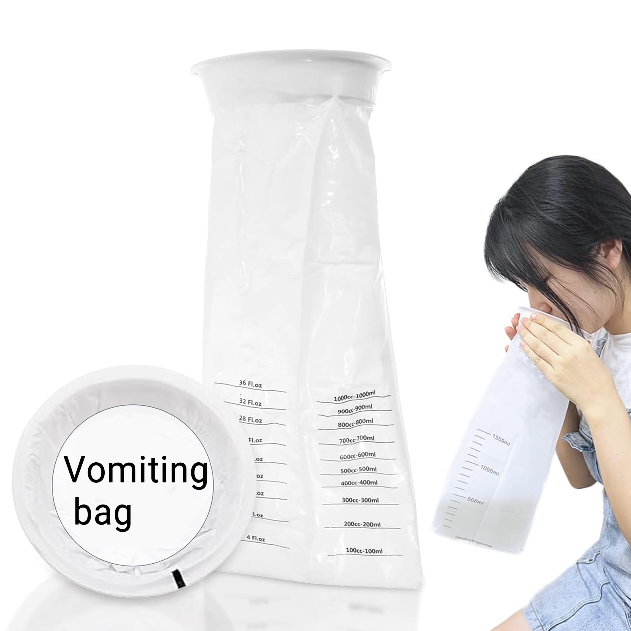 12 Pack Emesis Bag, Disposable Vomit Bags, Aircraft & Car Sickness Bag ...