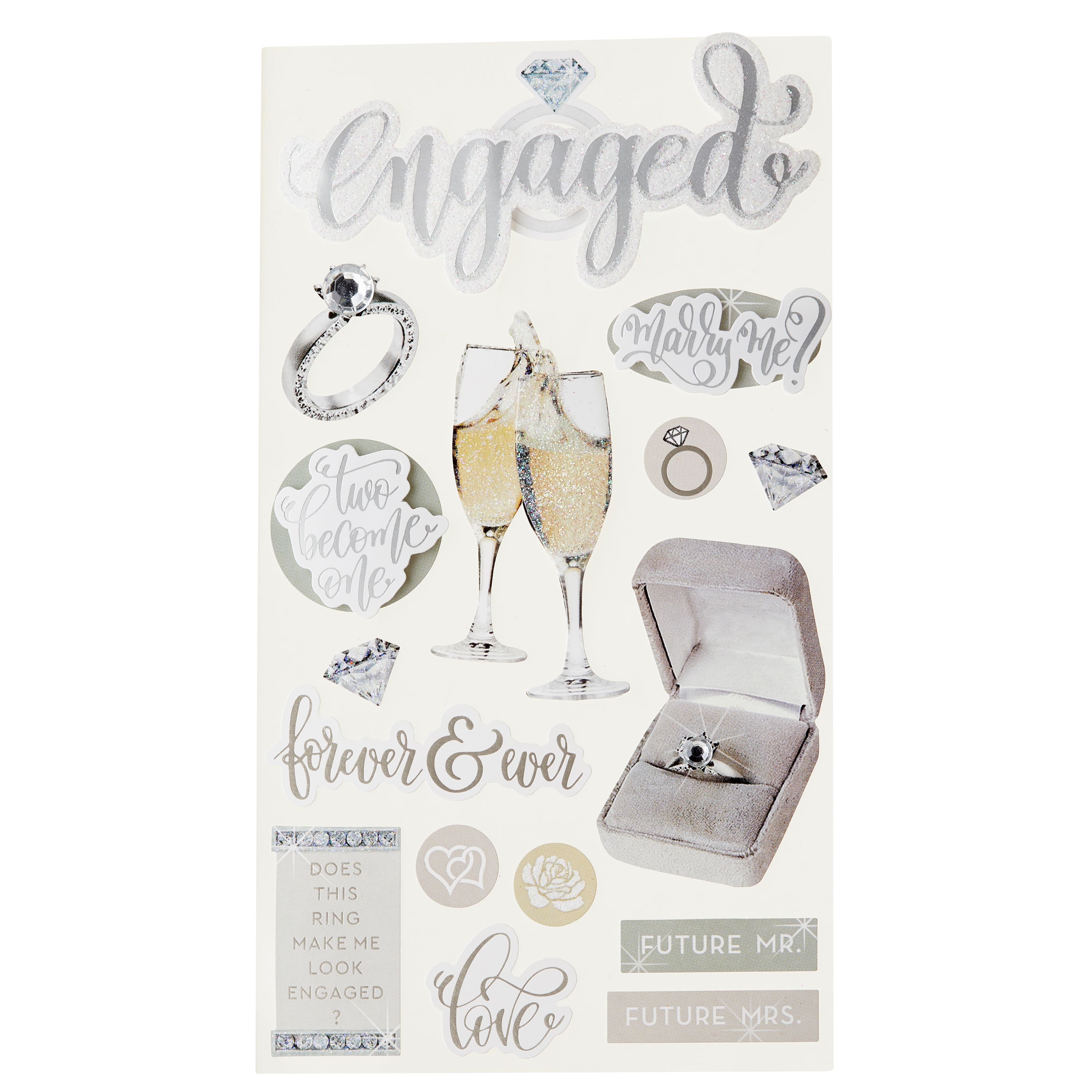 12 Pack: Engaged Stickers by Recollections™ - Walmart.com