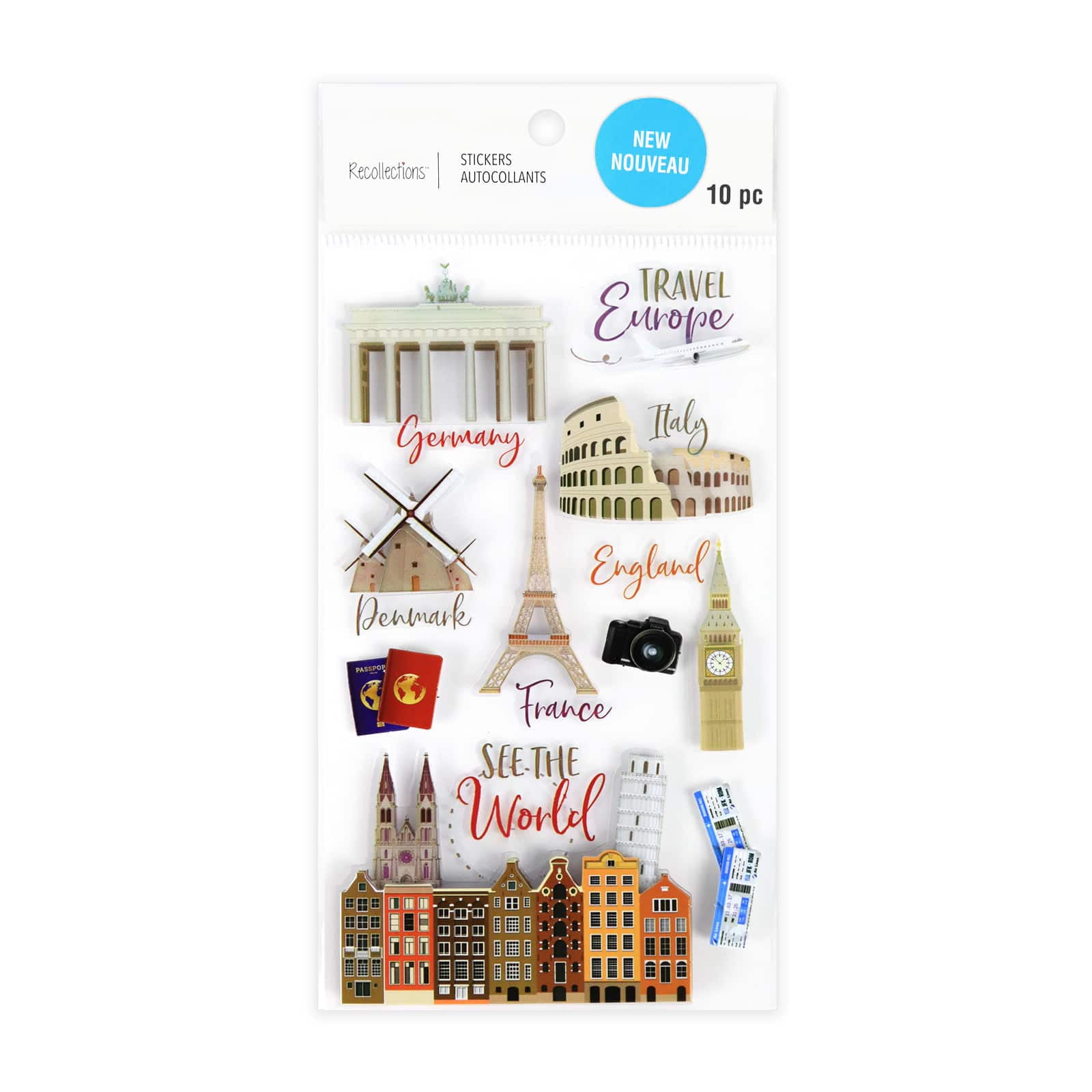 12 Pack: Europe Stickers by Recollections™ - Walmart.com