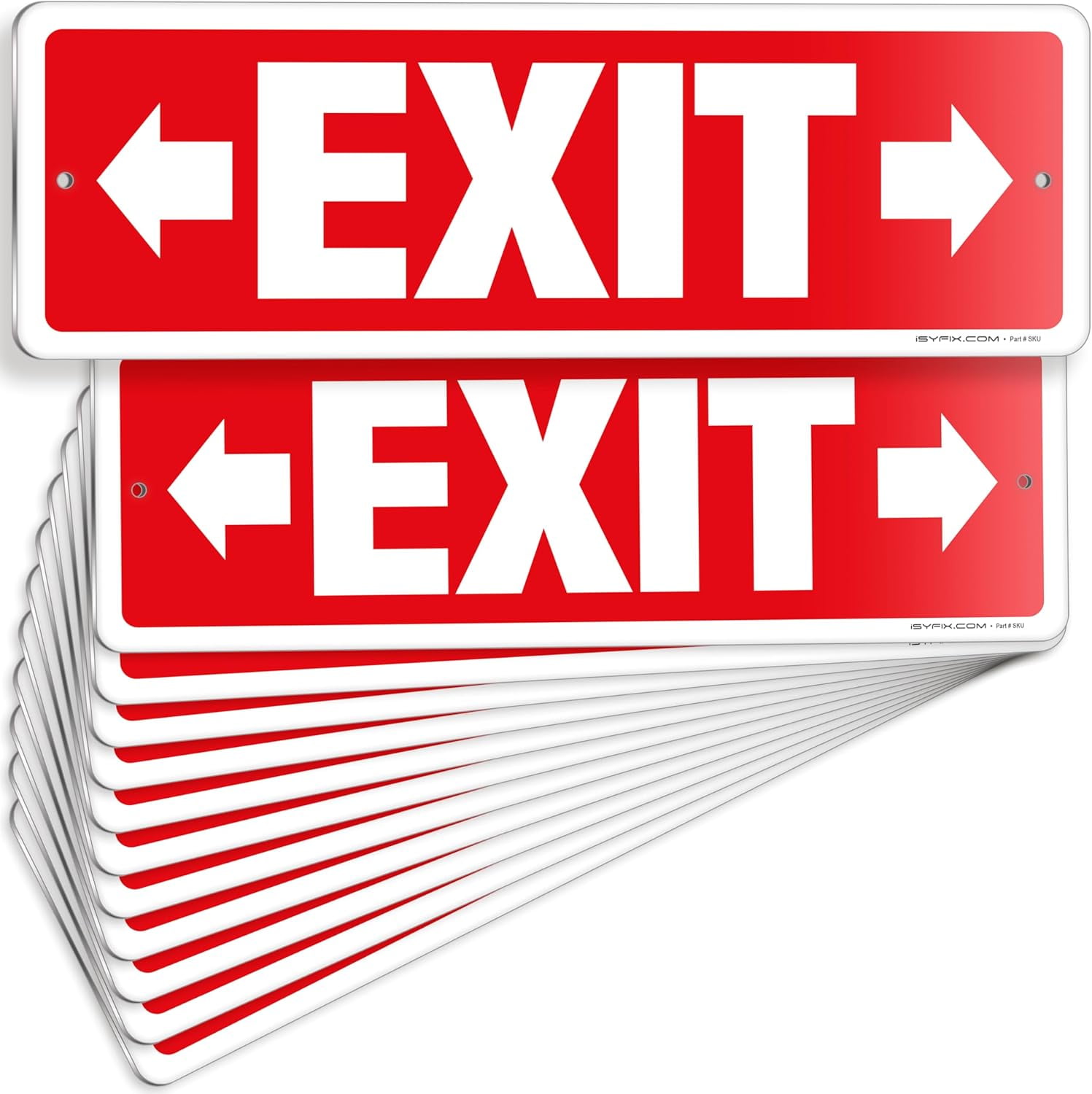 12 Pack Exit Signs 12x4 Inch with Right & Left Directional Arrows ...