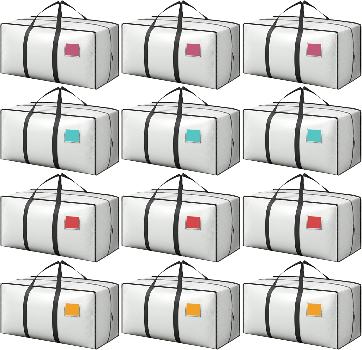 12 Pack Extra Heavy Duty Large Moving Bags with Reinforced Zipper ...