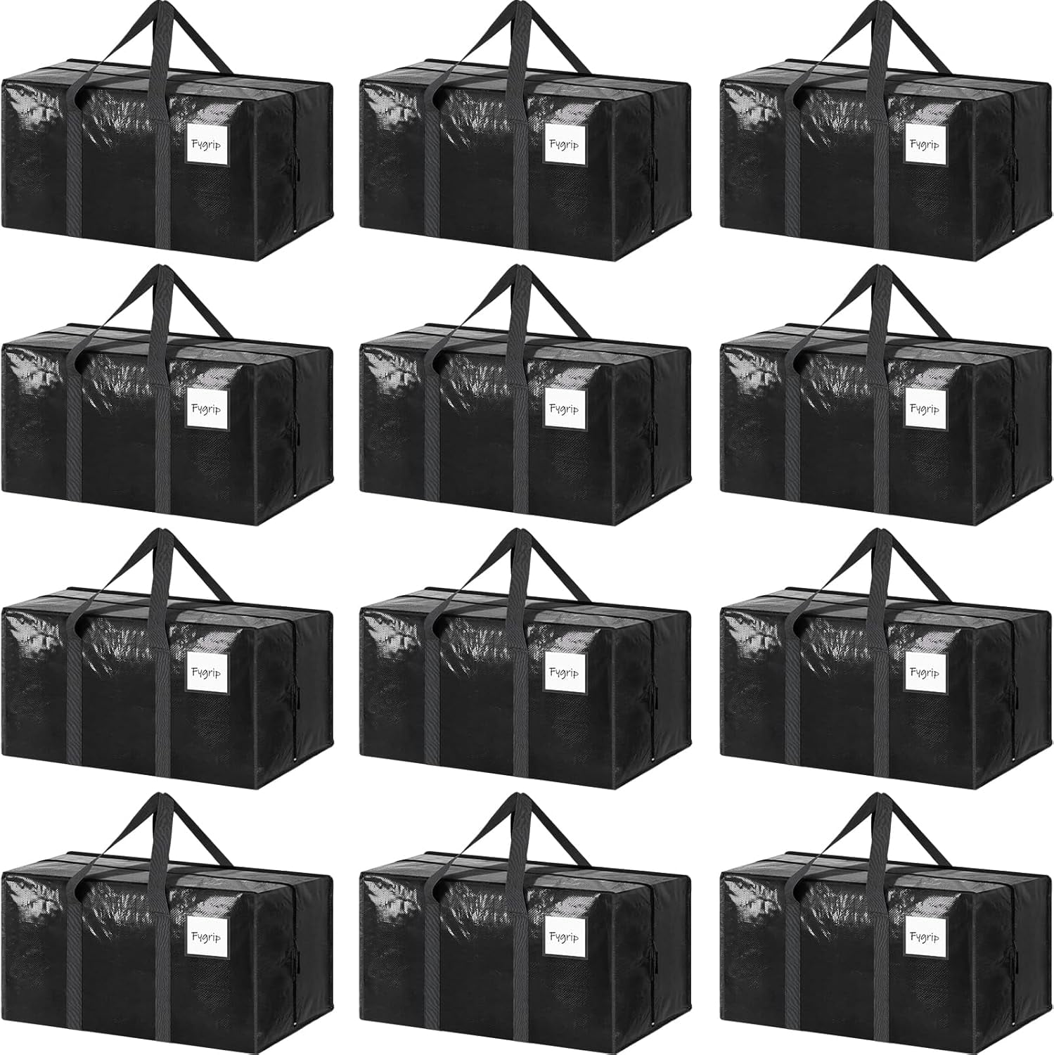 12 Pack Extra Heavy Duty Large Moving Bags with Strong Zipper ...