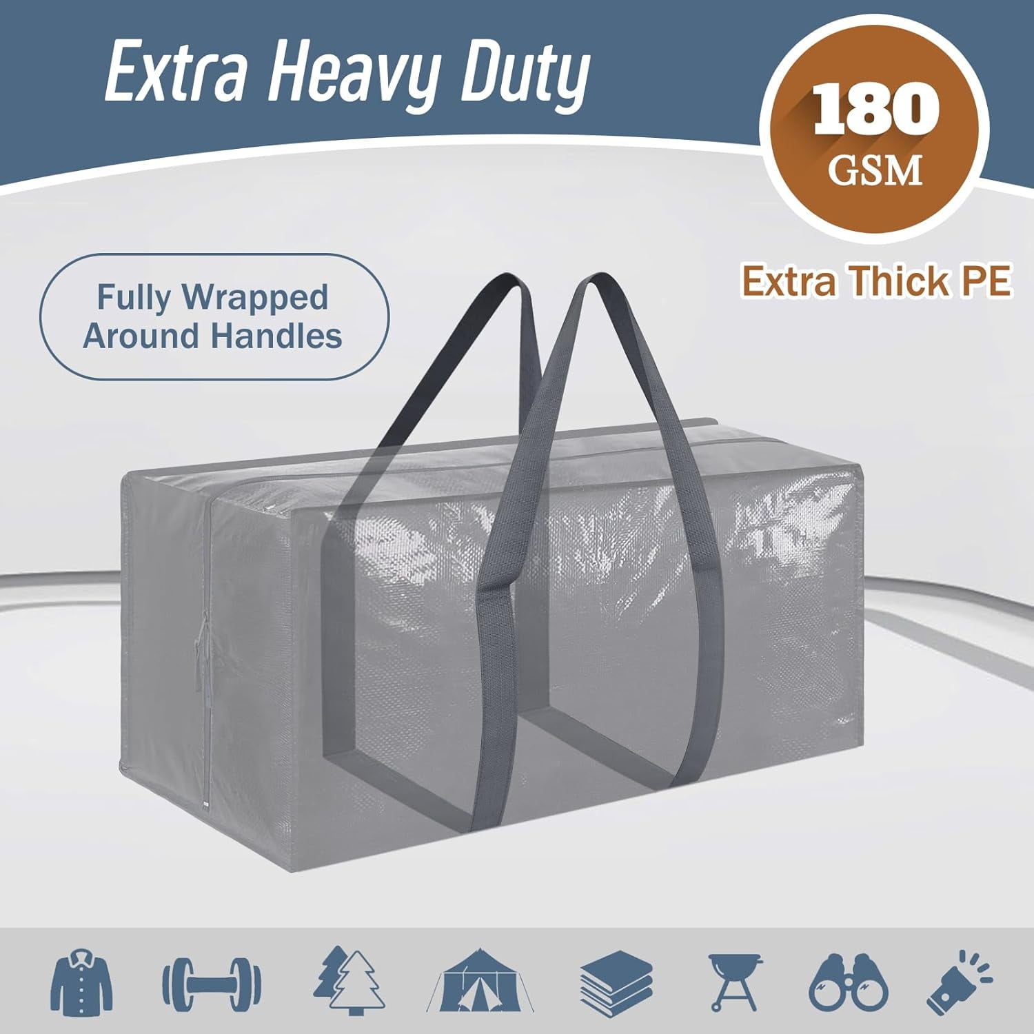12 Pack Extra Heavy Duty Large Moving Bags with Strong Zipper ...