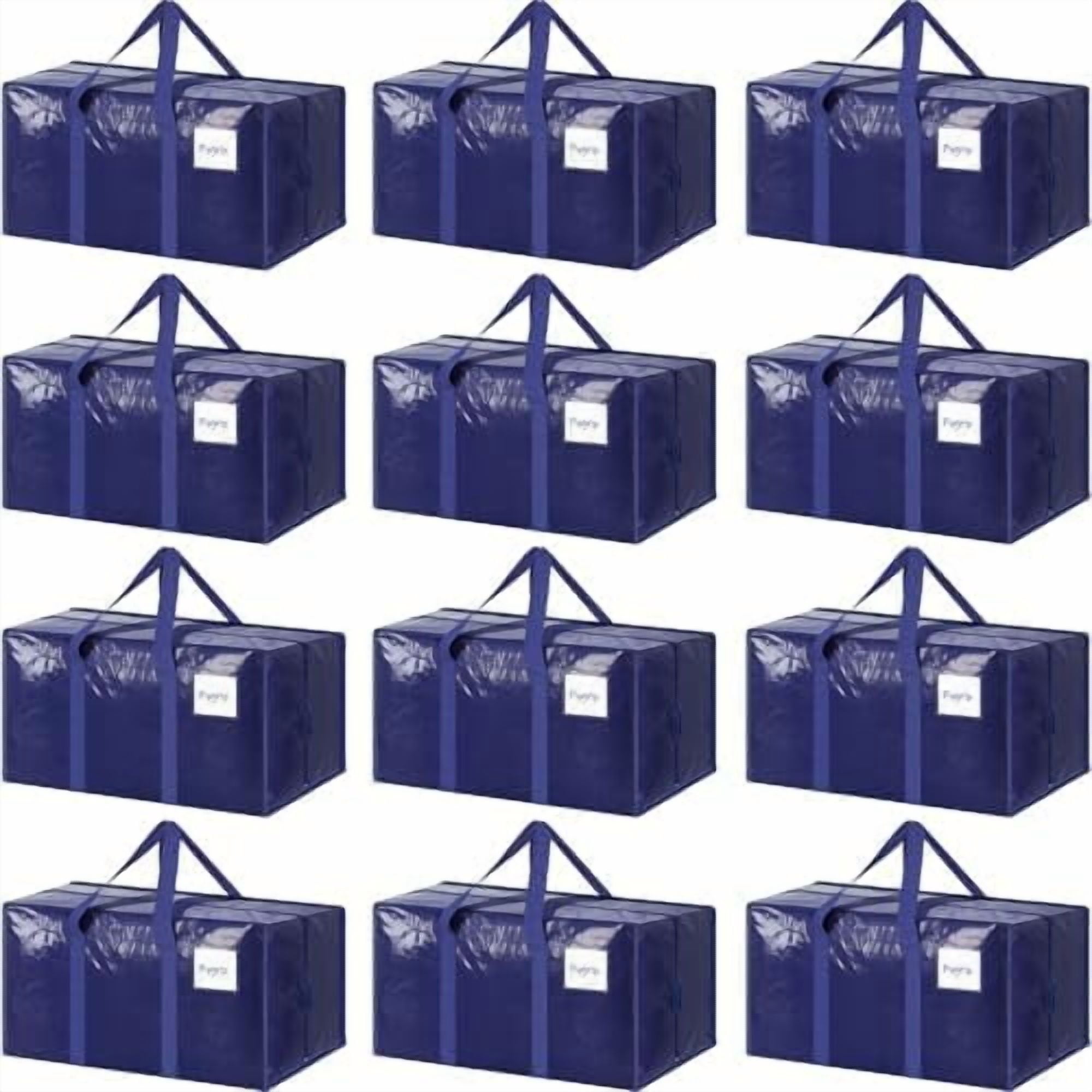 12 Pack Extra Heavy Duty Large Moving Bags with Strong Zipper ...