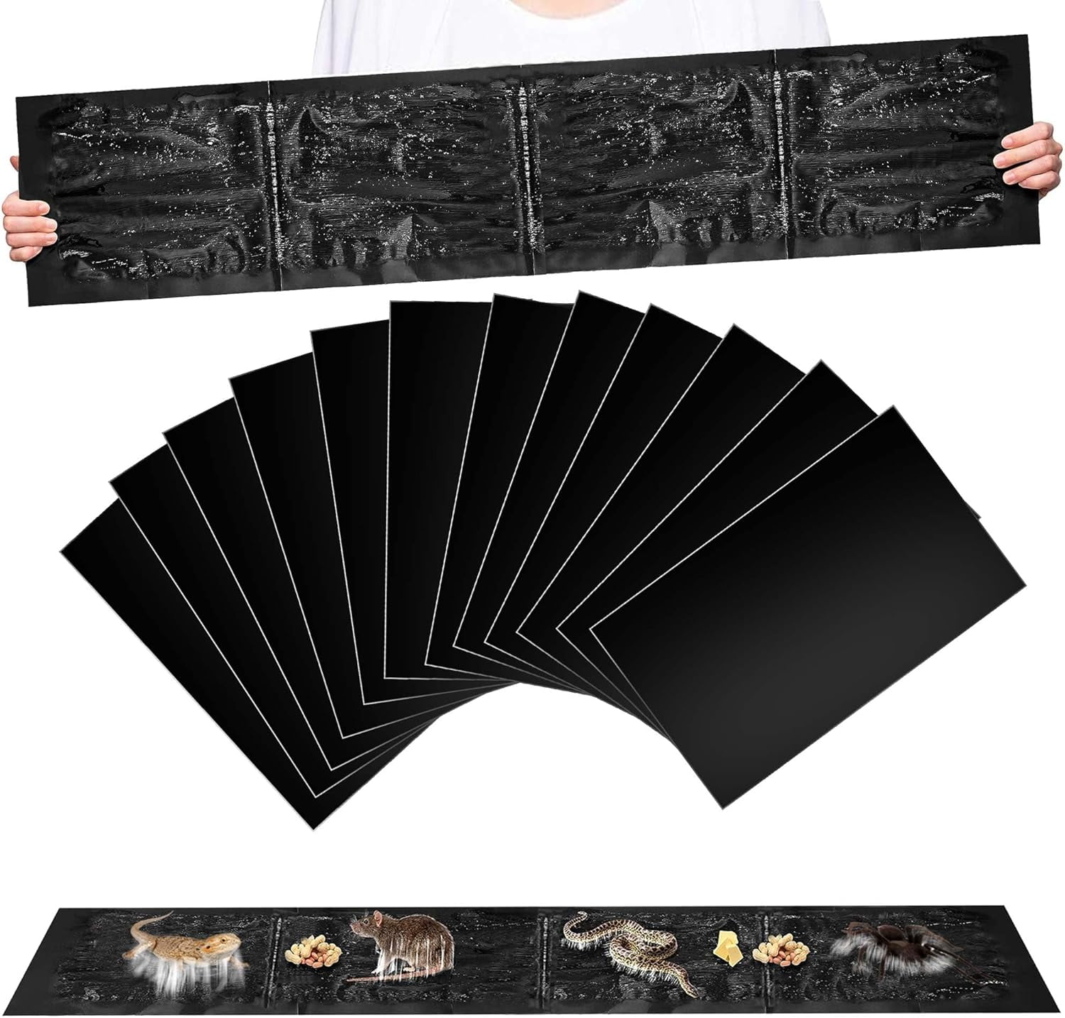 12 Pack Extra Large Glue Traps for Mice and Rats, Heavy Duty Super ...