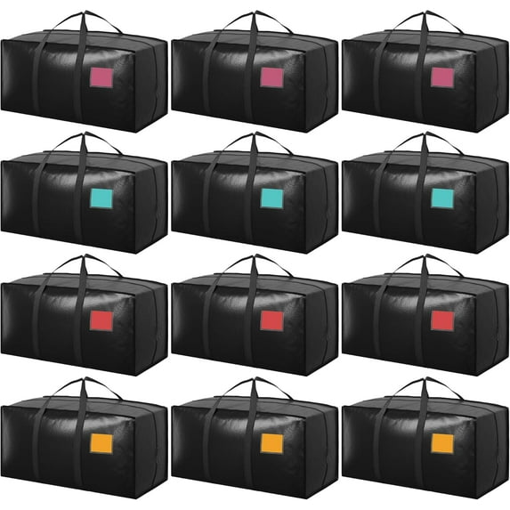 12 Pack Extra Large Heavy Duty Moving Bags with Reinforced Zipper ...