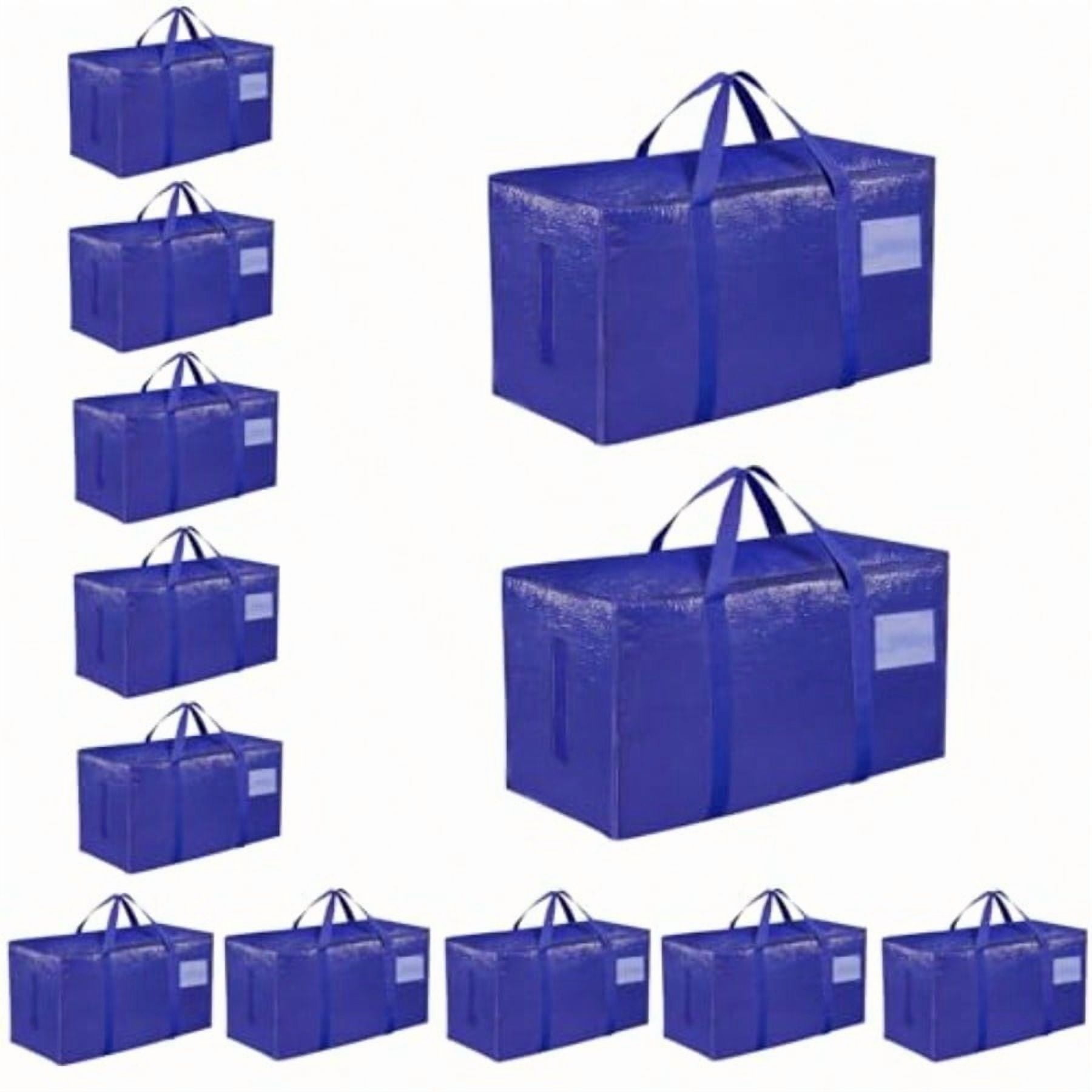 12 Pack-Extra Large Heavy Duty Moving Bags - Waterproof Storage Totes ...