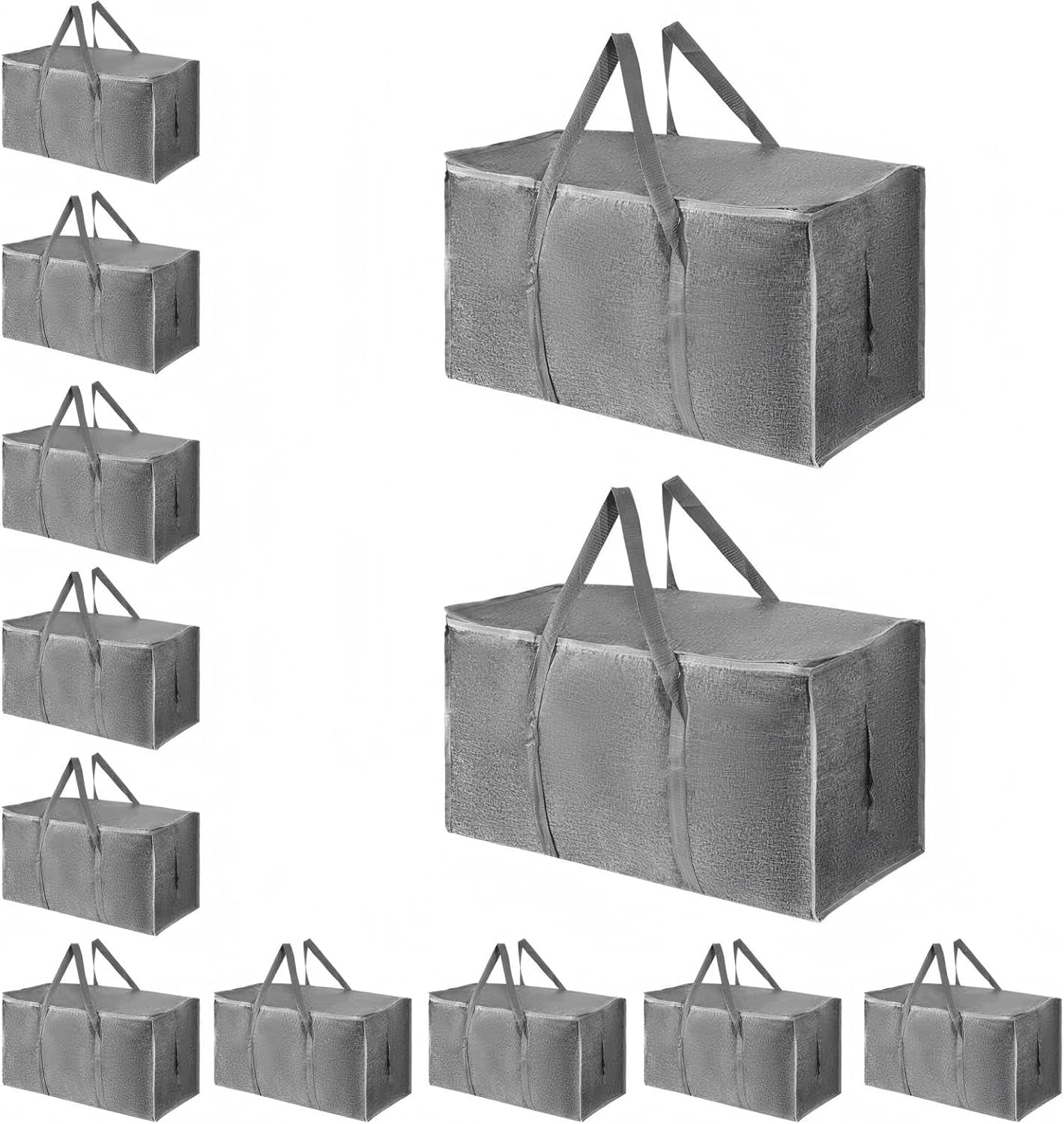 12 Pack-Extra Large Heavy Duty Moving Bags - Waterproof Storage Totes ...