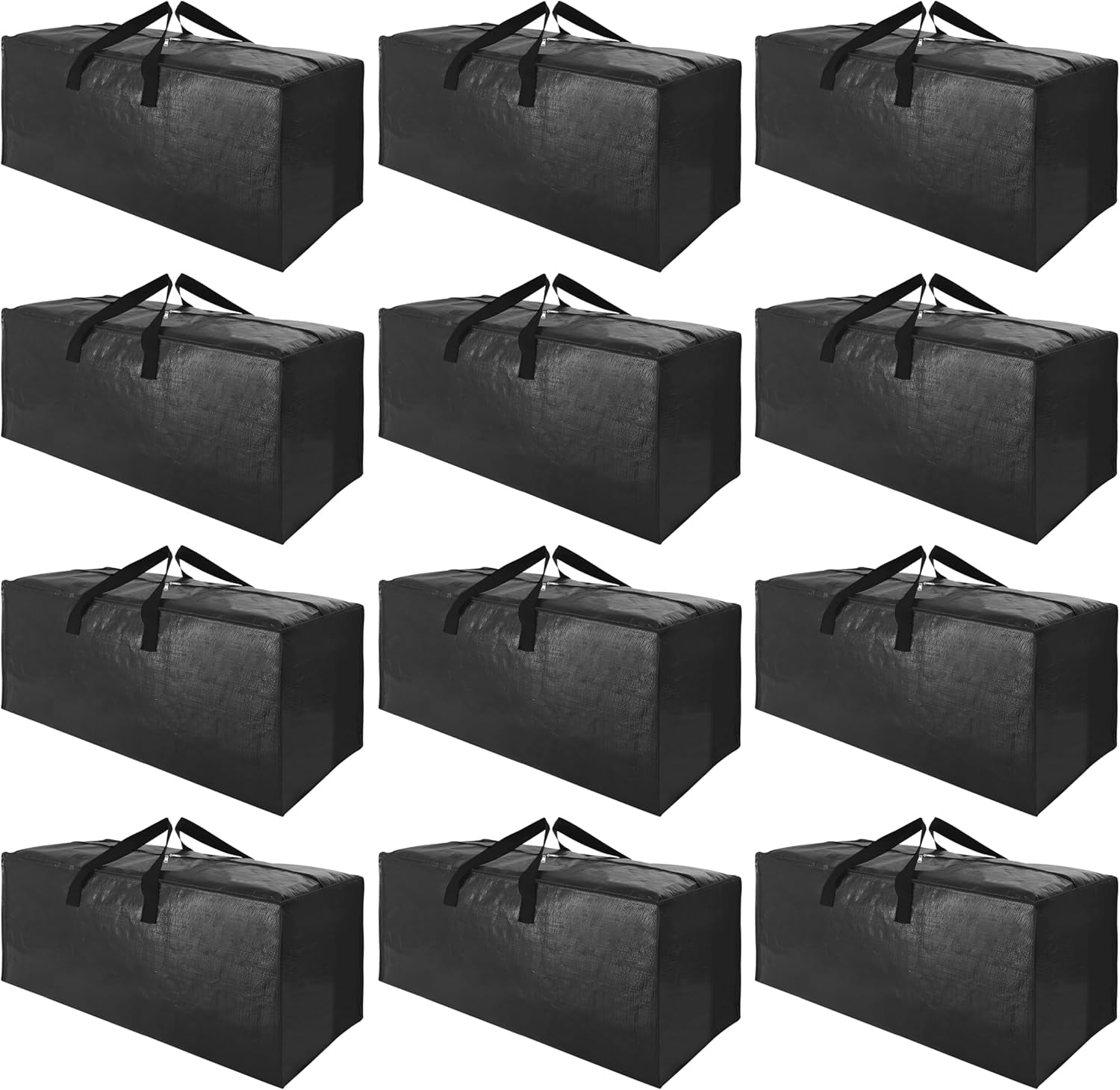 12 Pack Extra Large Moving Bags with Strong Zippers & Carrying Handles ...