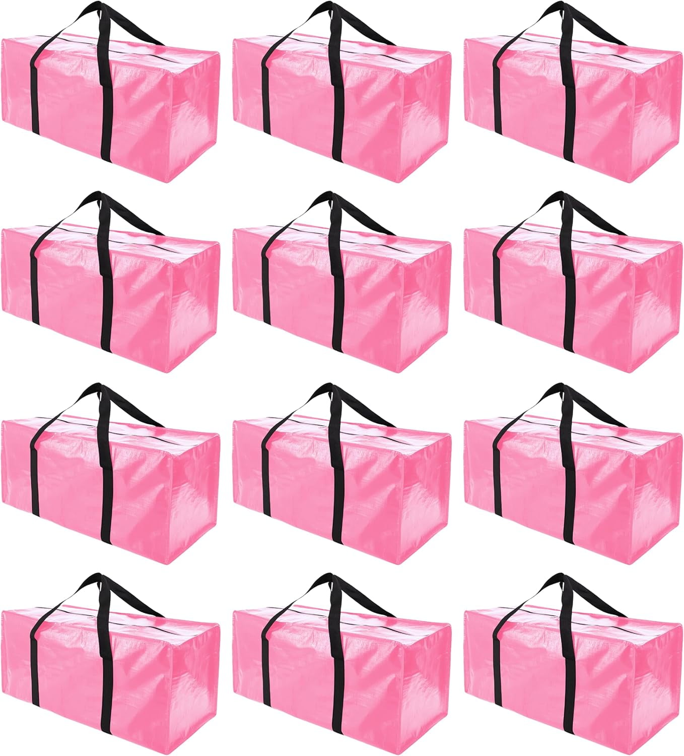 12 Pack Extra Large Moving Bags with Zippers & Carrying Handles, Heavy ...