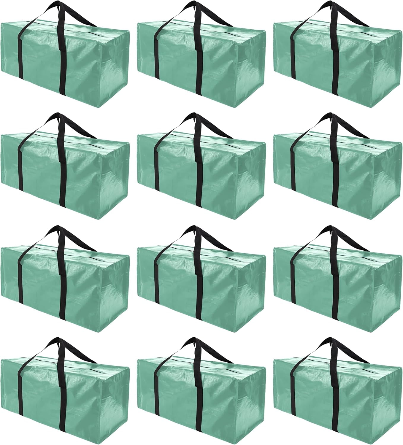 12 Pack Extra Large Moving Bags with Zippers & Carrying Handles, Heavy ...