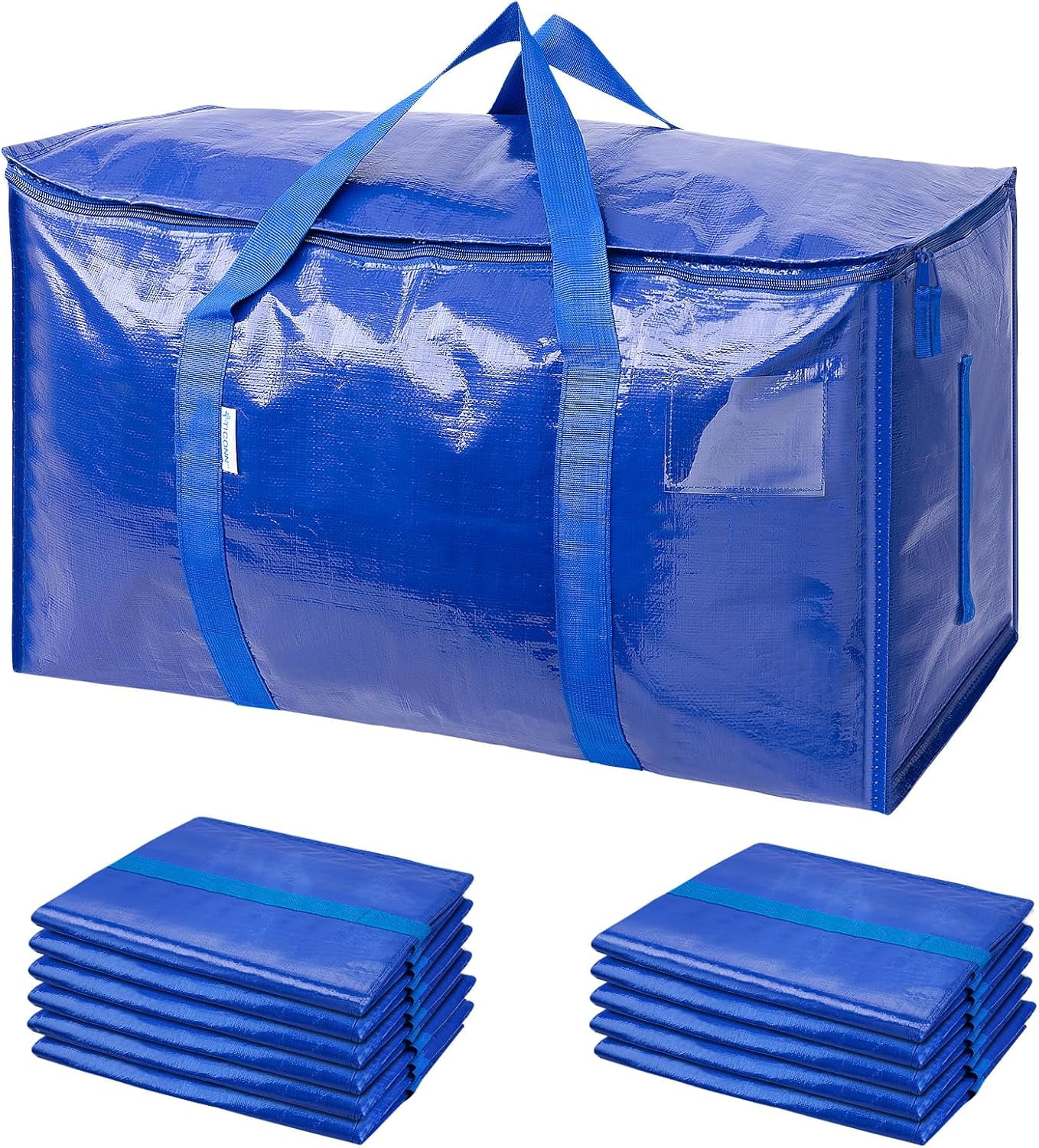 12 Pack Extra Large Moving Bags with Zippers & Carrying Handles, Heavy ...