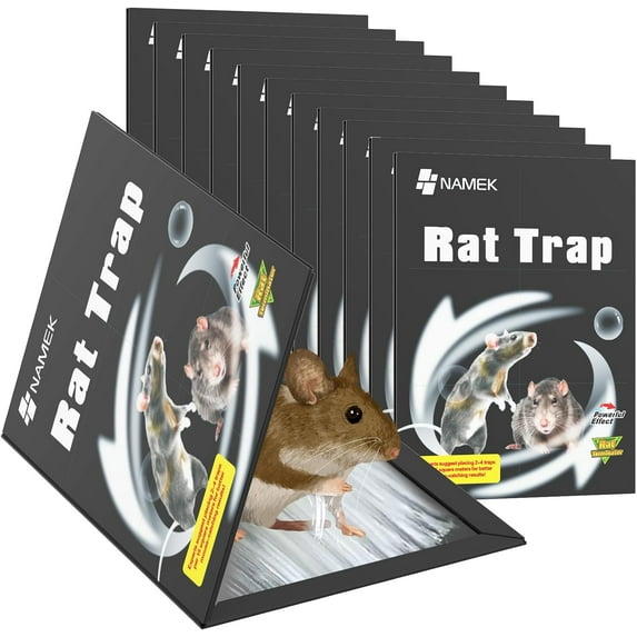 12-Pack Extra Wide Rat Traps, Heavy Duty Glue Traps for Mice & Rats ...