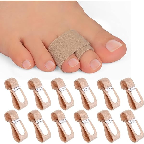 12 Pack Fabric Hammer Toe Corrector Wraps Straightener Reusable Fabric ...