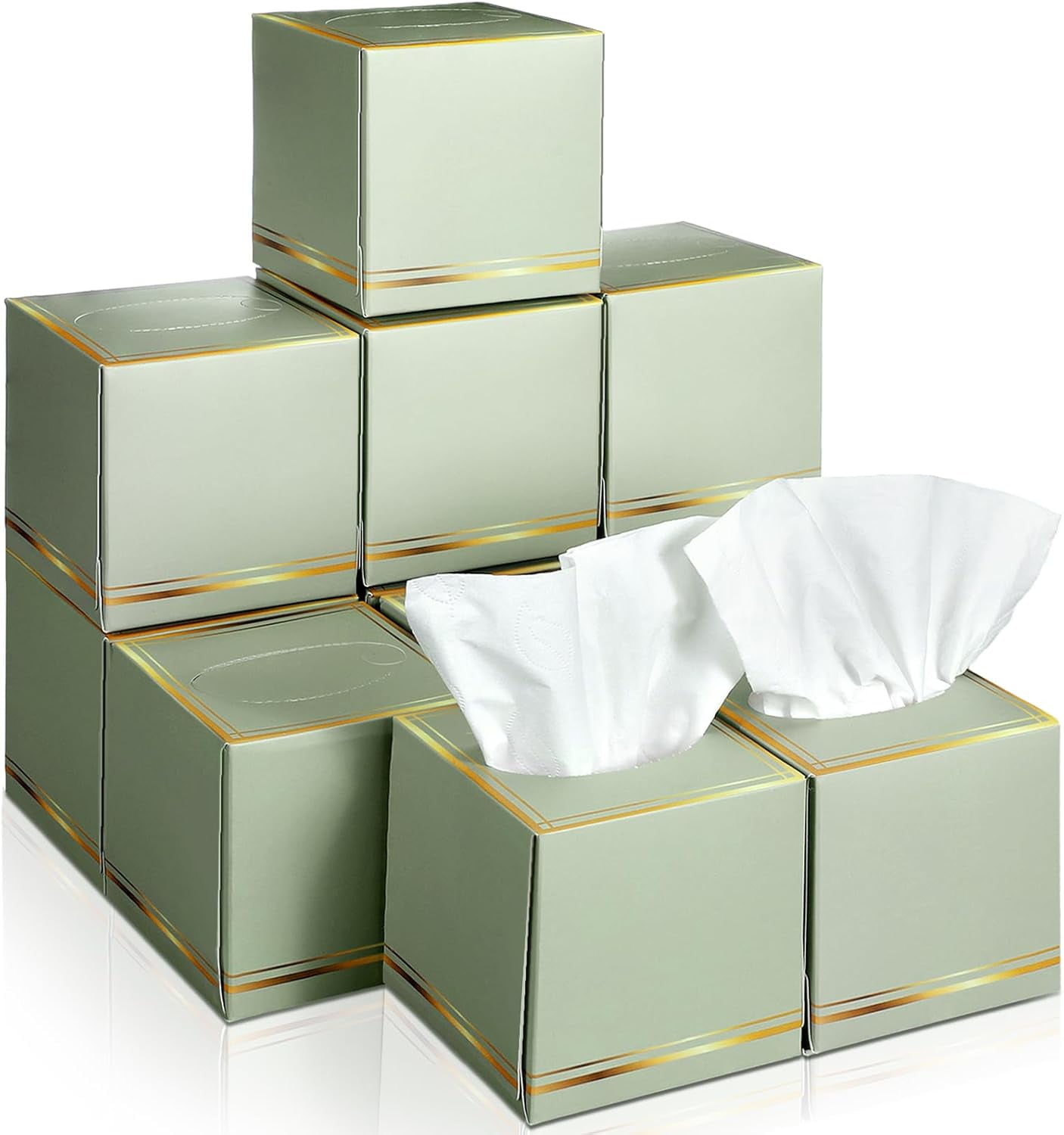 12 Pack Facial Tissues Cube Boxes Face Tissue Box 600 Sheets 3 ply ...