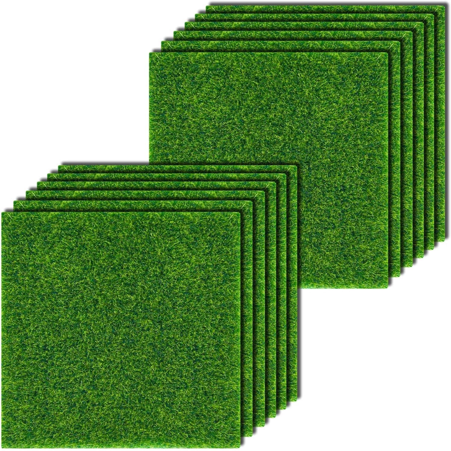 12 Pack Fairy Garden Grass 6 x 6 Inches Miniature Artificial Craft ...
