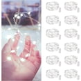 12 Pack Fairy Lights Battery Operated,7ft 20 LED Waterproof Silver Wire ...