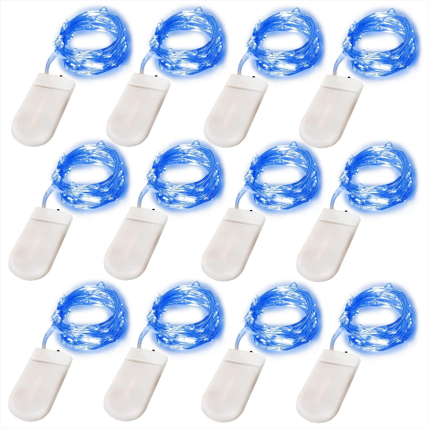 12 Pack Fairy Lights Battery Operated String Lights 7FT 20LED Christmas ...