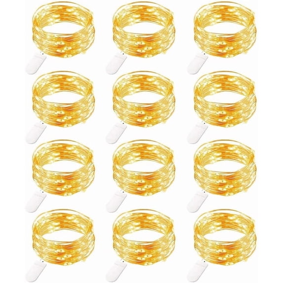 12 Pack Fairy Lights Battery Operated String Lights，7FT 20LED ...