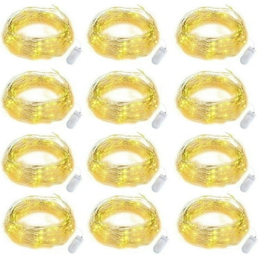 12 Pack Waterproof Fairy Lights, 20 LED, Battery Operated, for ...
