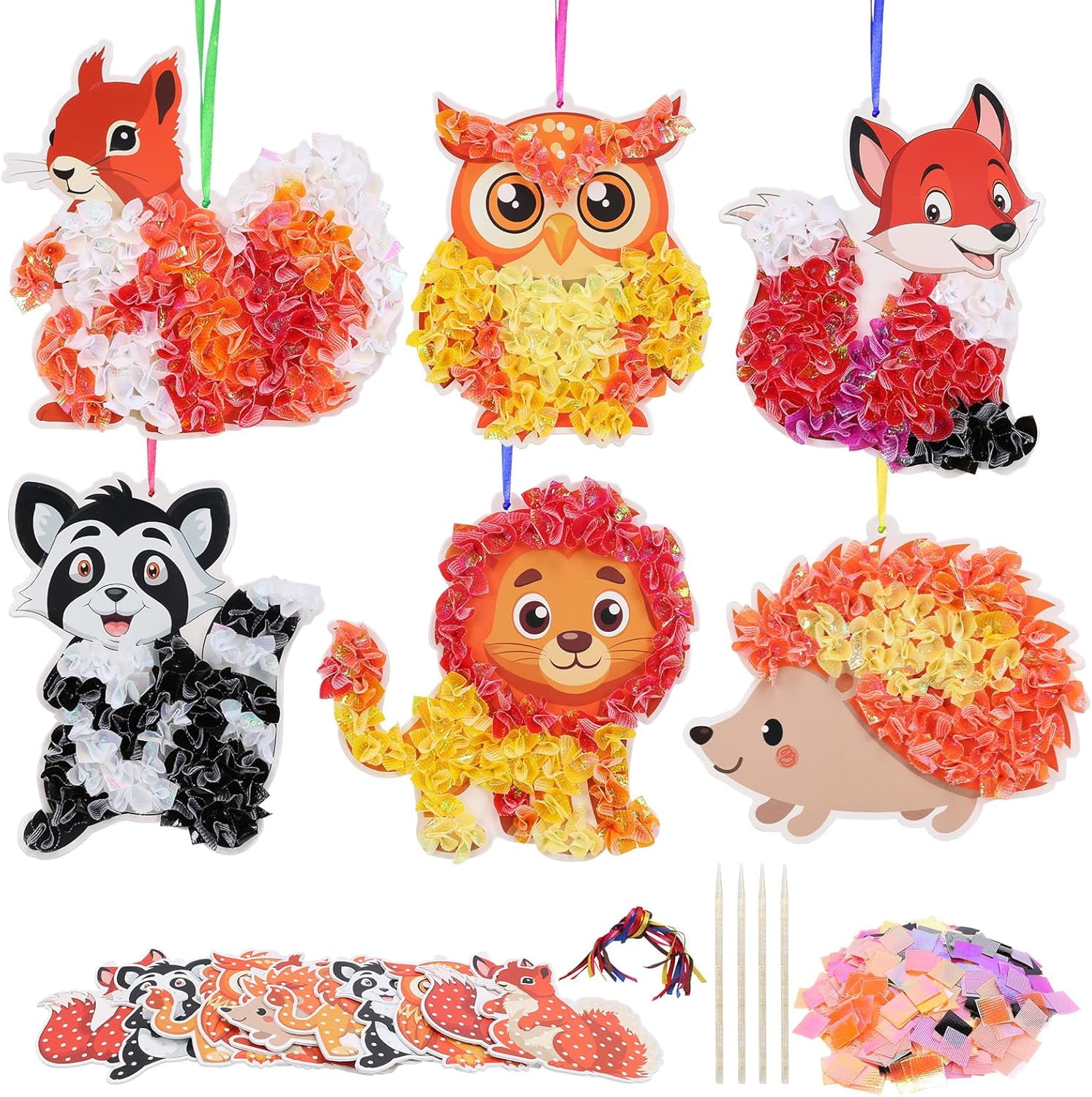 12 Pack Fall Craft Kit for Kids Make You Own Fall Animals Poke in Art ...