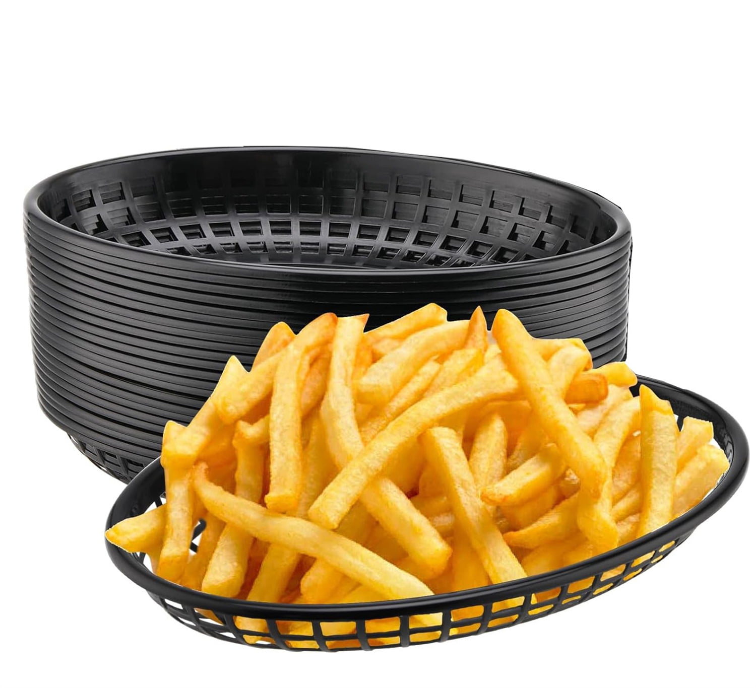 12 Pack Fast Food Baskets,Bexikou Plastic Fast Food Restaurant Baskets ...