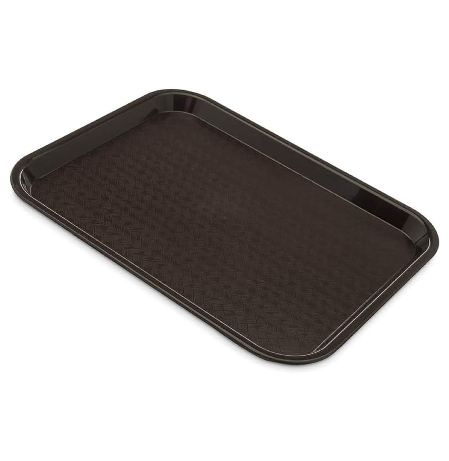 (12 Pack) Fast Food Tray 10 x 14 Brown Rectangular Polypropylene ...