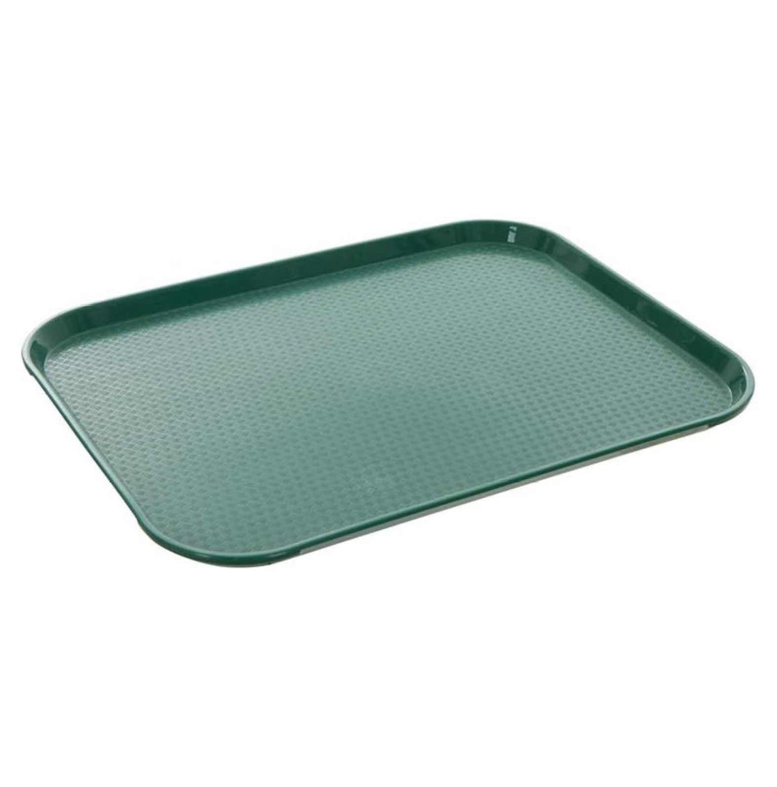 (12 Pack) Fast Food Tray 10 x 14 Green Rectangular Polypropylene ...