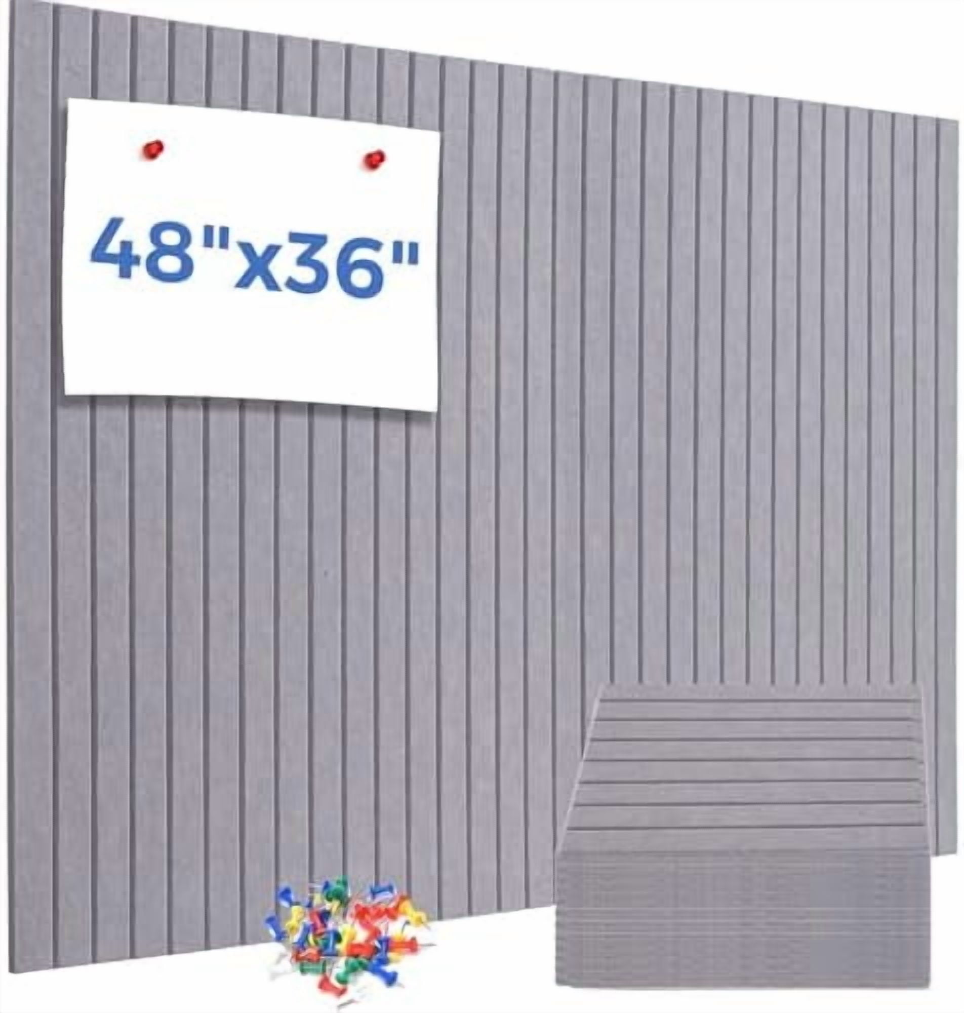 12 Pack Felt Wall Tiles-48 x36 Total, Removable Adhesive Bulletin Board ...
