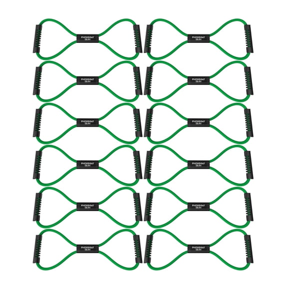 12 Pack Figure 8 Resistance Bands Set - Exercise Bands for Back, Arms ...